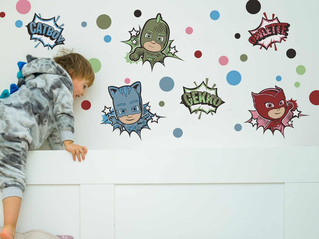 Comic PJ Masks Wall Sticker, PJ Masks Wall Sticker, PJ Masks Wall Decal ...