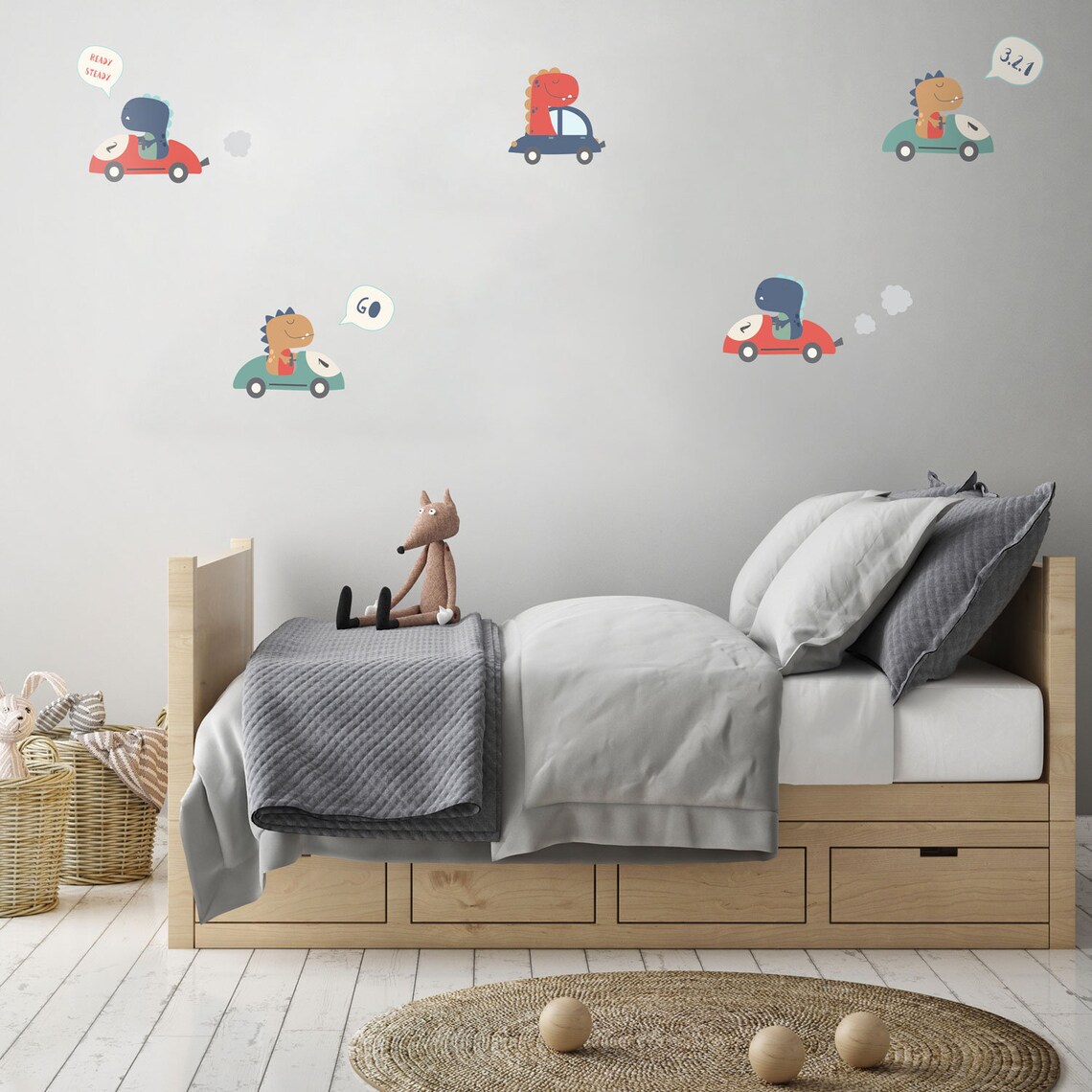 Dinosaur Car Wall Stickers Dinosaur Wall Decals - Etsy