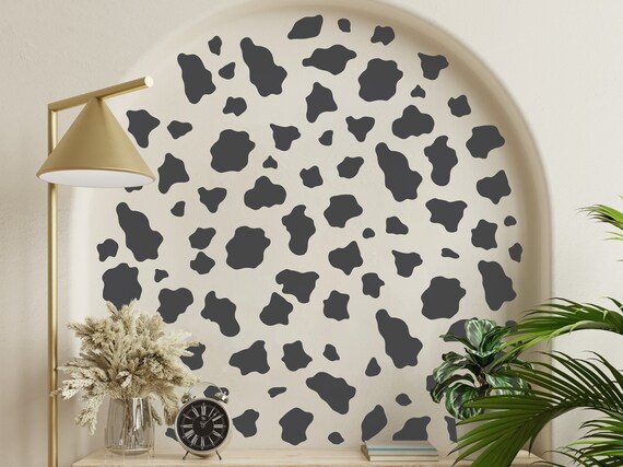 Cow Print Wall Stickers Cow Print Wall Decal Animal Print - Etsy
