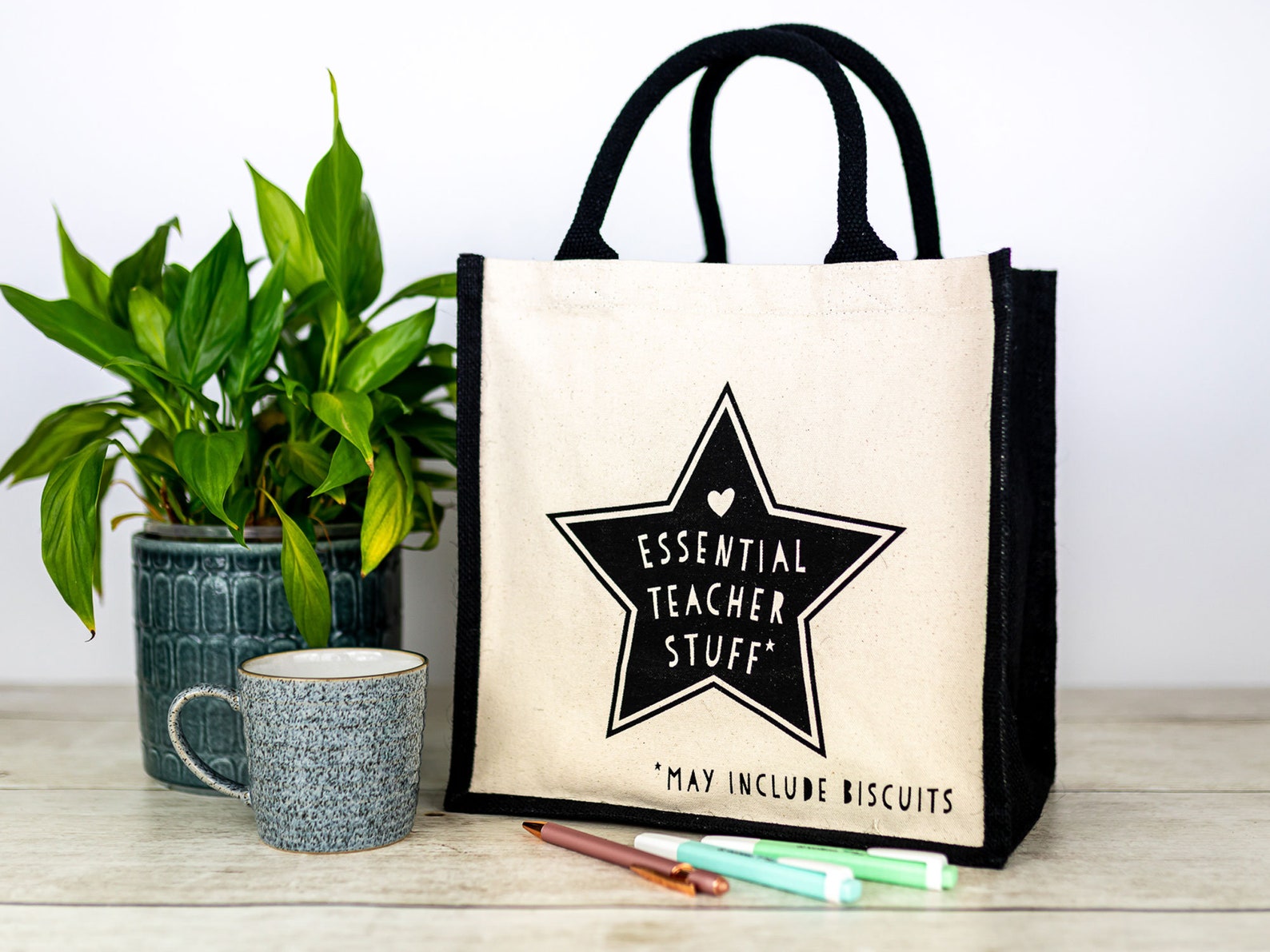Essential Teacher Stuff Canvas Bag Teacher Gifts Teacher - Etsy UK