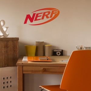 Nerf Logo Wall Sticker, Nerf Wall Sticker, Nerf Wall Decal, Nerf Themed ...