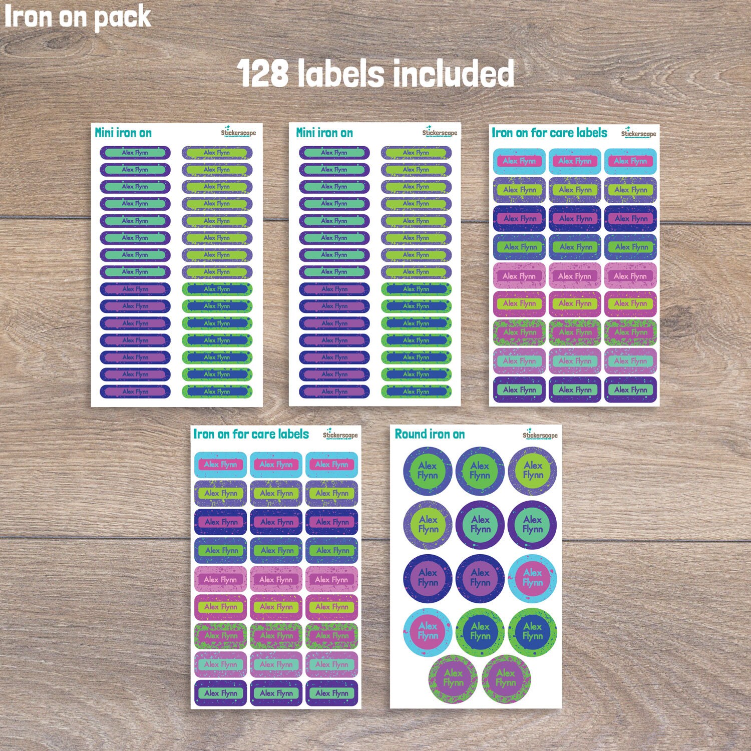 Personalised Paint Splatter Name Labels School Name Tags - Etsy Finland