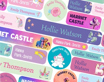 Unicorn Edit Printable Label School Label School Edit Name - Etsy