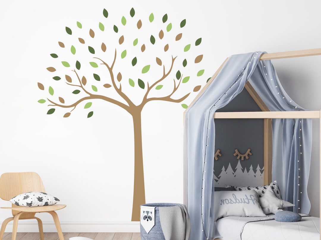 Woodland Tree Wall Sticker, Woodland Tree Wall Decal, Woodland Nursery ...