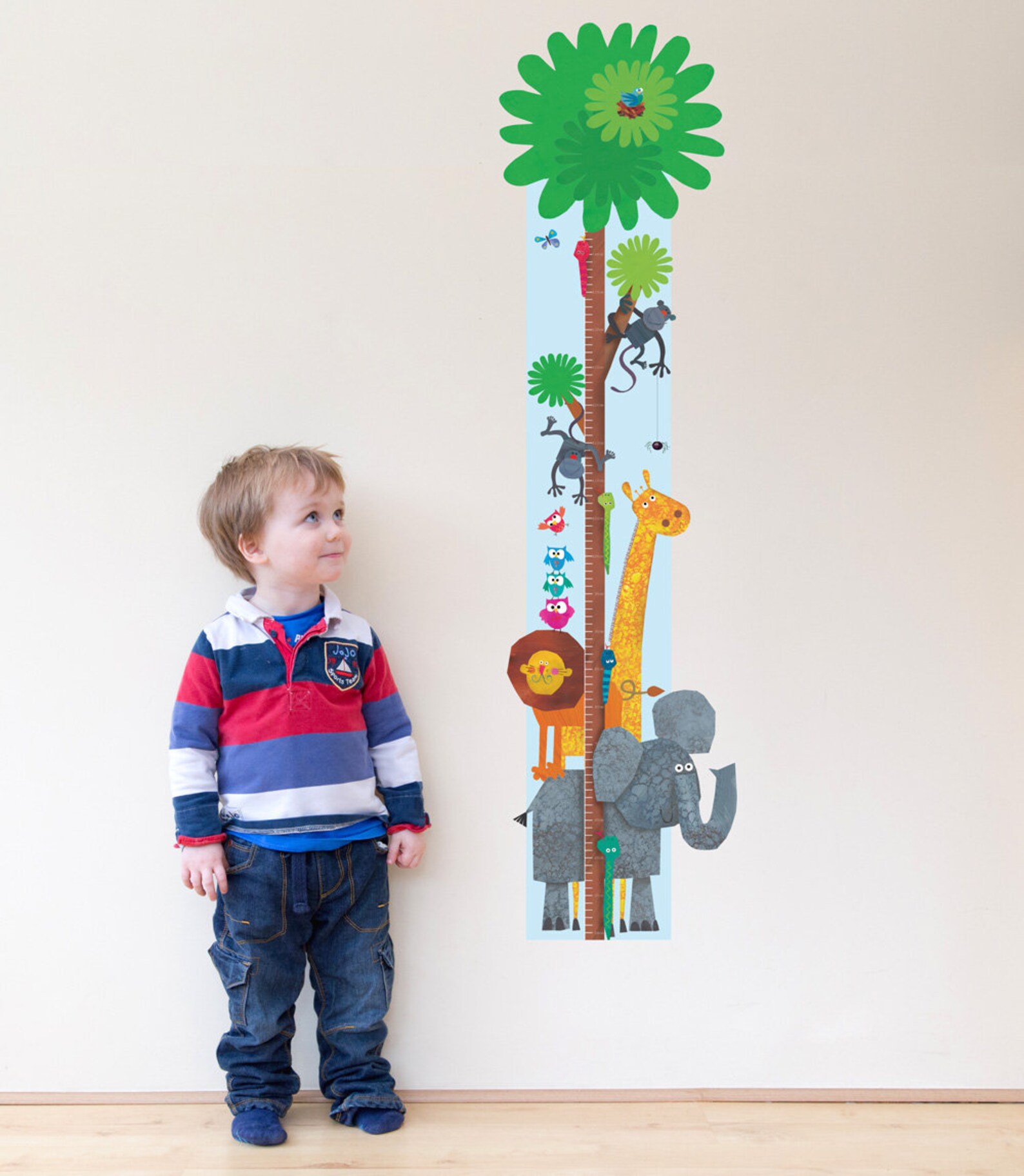 Jungle Height Chart Wall Sticker Height Chart Wall Decal | Etsy