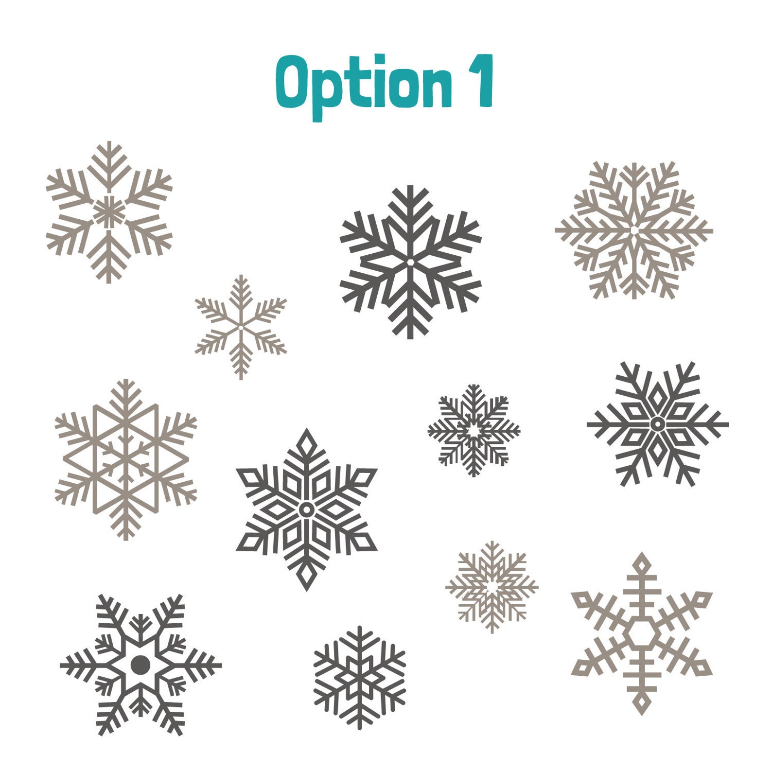 Snowflake Window Stickers Christmas Window Decal | Etsy