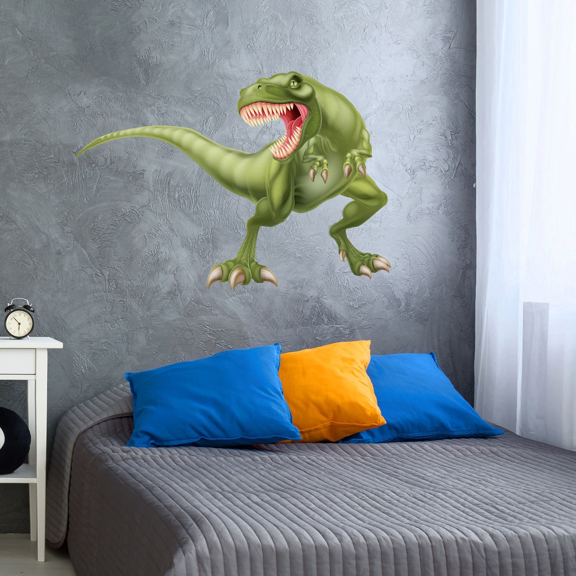 Fierce T-rex Wall Sticker T-rex Wall Decal - Etsy