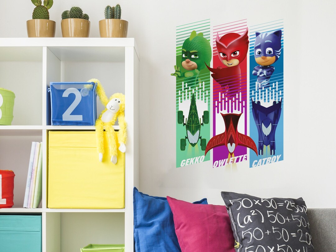 PJ Masks Vehicles Wall Sticker, PJ Masks Wall Sticker, PJ Masks Wall ...