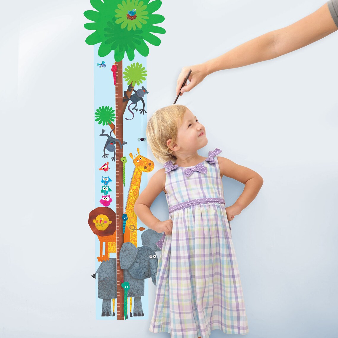 Jungle Height Chart Wall Sticker Height Chart Wall Decal | Etsy
