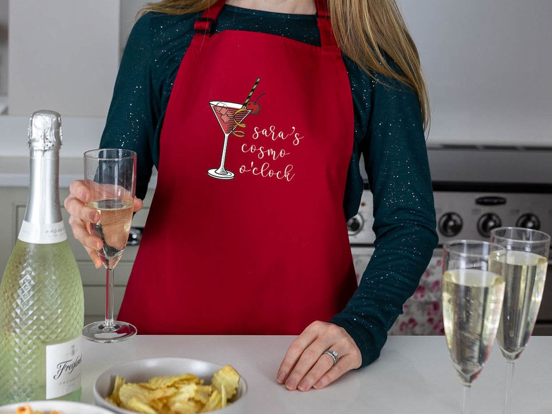 Personalised Apron, Cosmo Cocktail Apron, Mother's Day Gift - Etsy