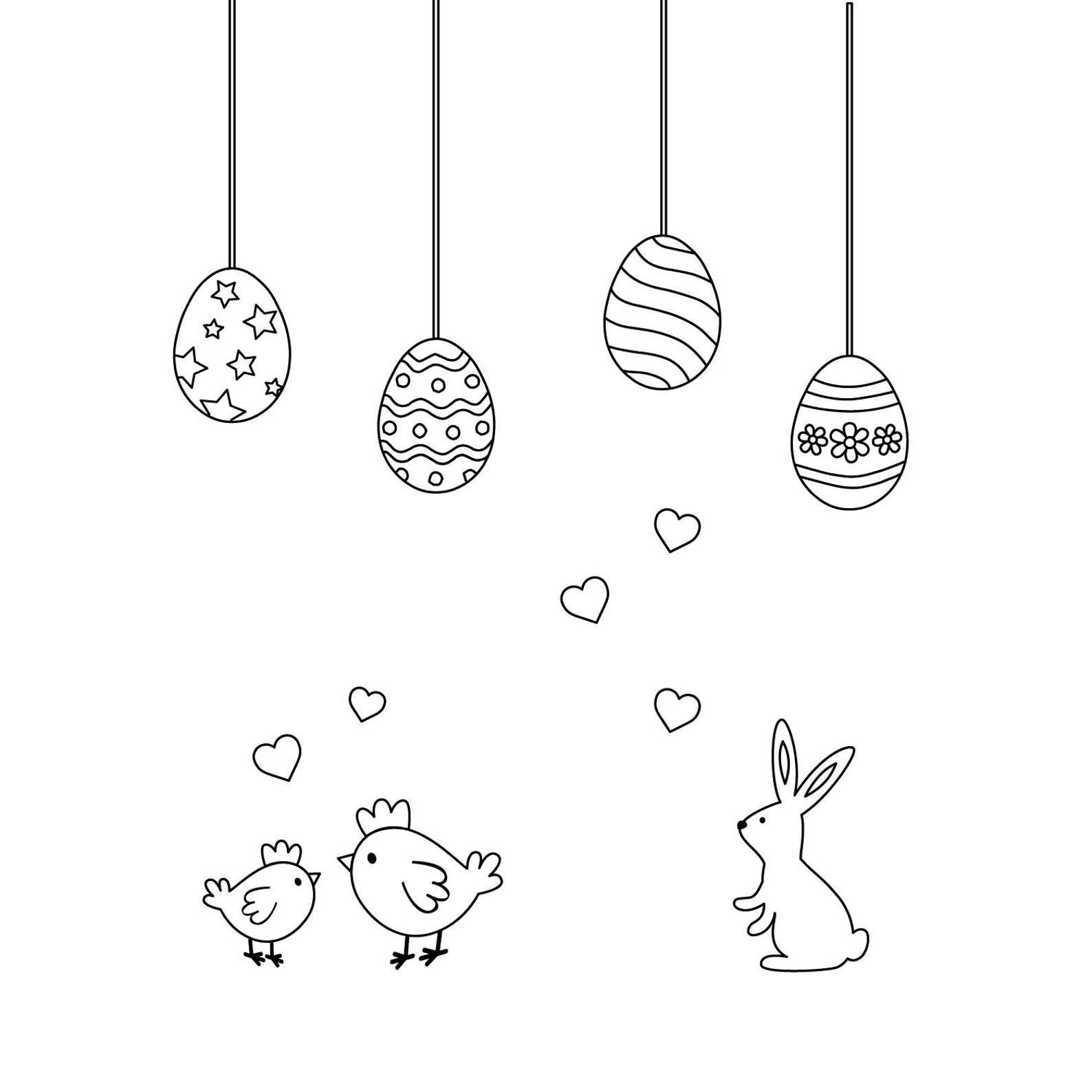 Easter Colour in Window Sticker Pack Easter Window Sticker - Etsy UK