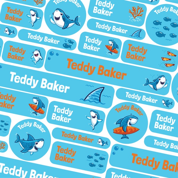 Labels for School Sharks - Etsy