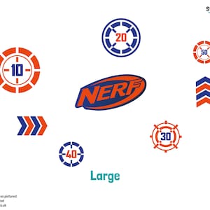 Nerf Targets Wall Sticker Pack, Nerf Wall Decals, Nerf Wall Stickers ...