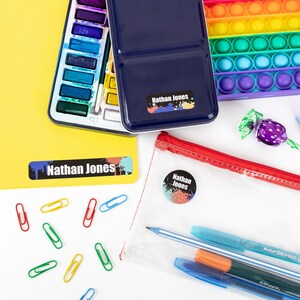Personalised Paint Splatter Name Labels School Name Tags - Etsy