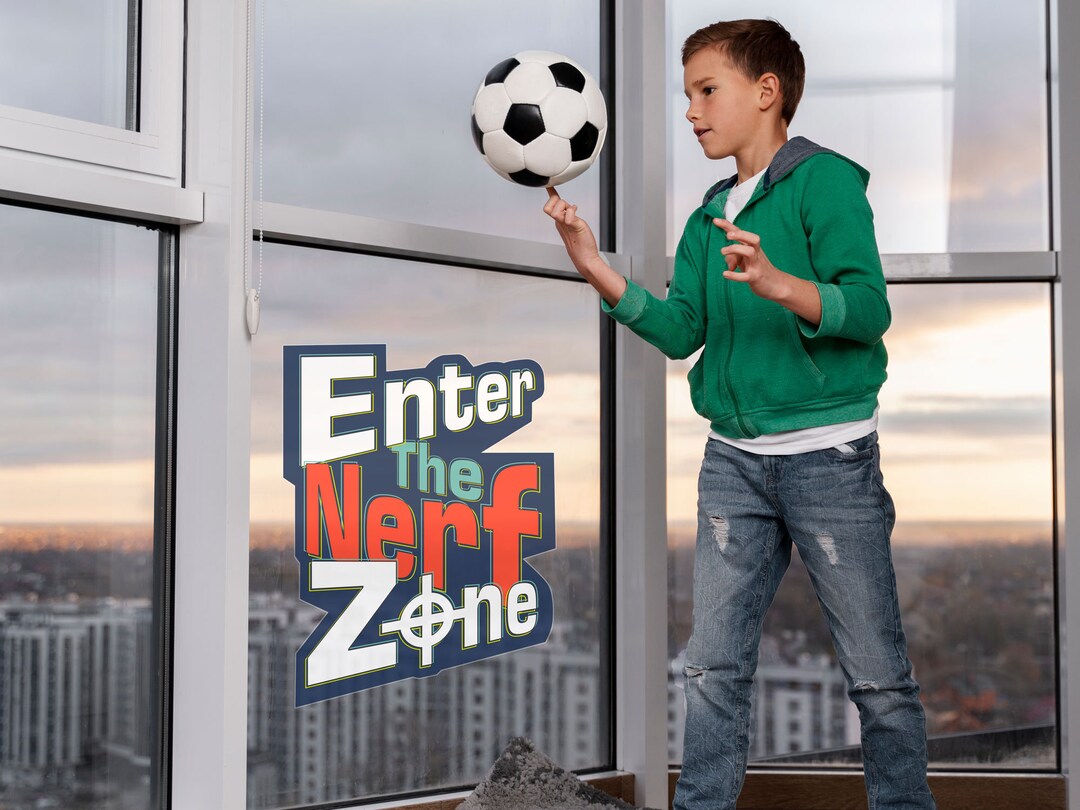 Enter the Nerf Zone Window Sticker, Nerf Window Sticker, Nerf Window ...