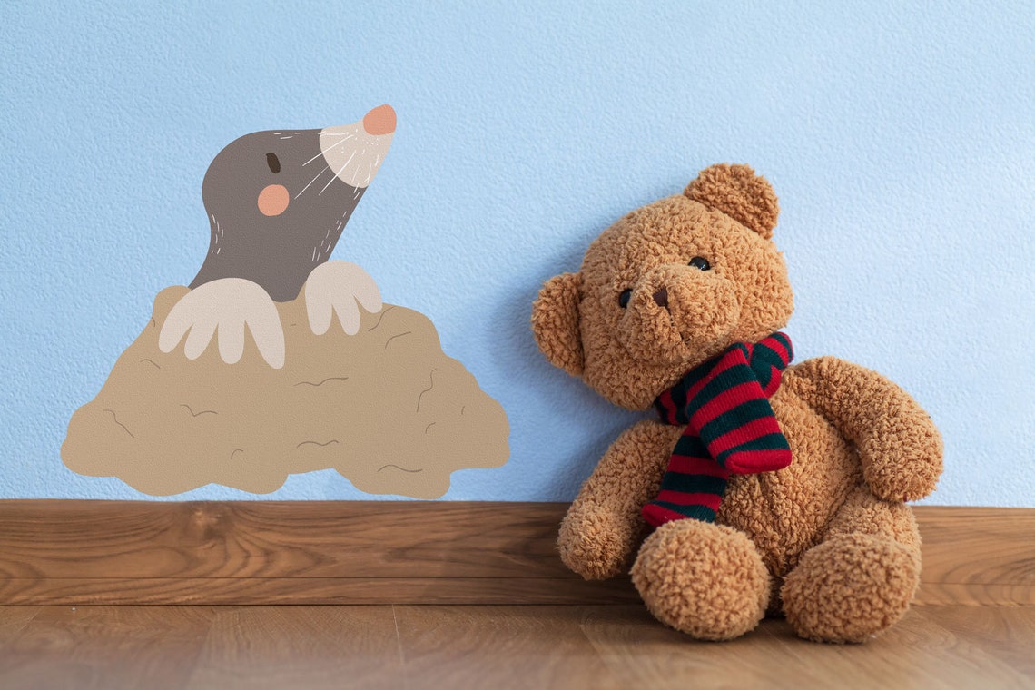 Badger and Mole Wall Sticker Set - Etsy