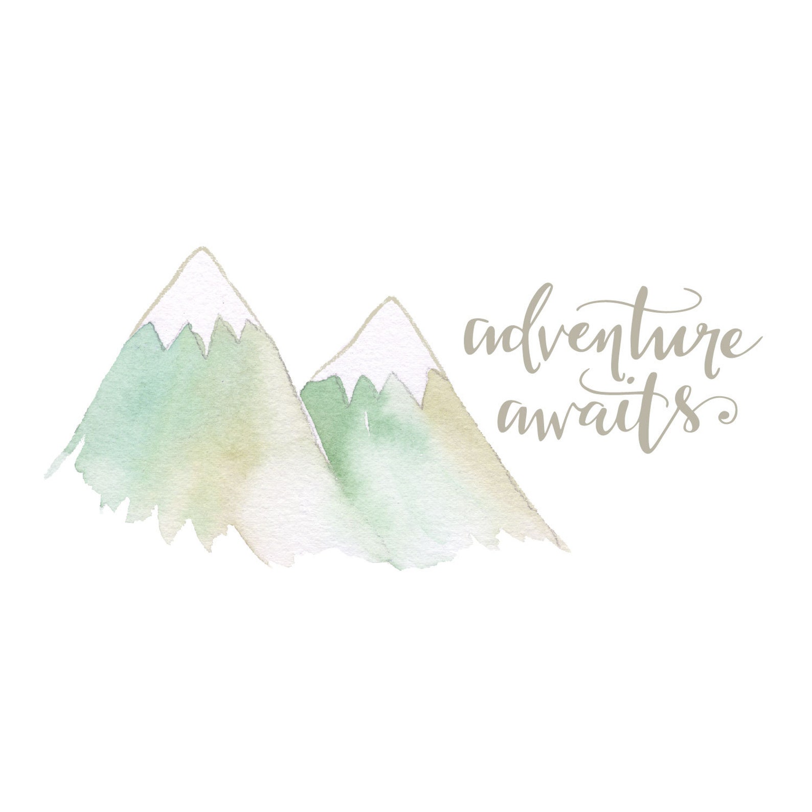 Adventure Awaits Mountain Wall Sticker Quote Mountain Wall - Etsy