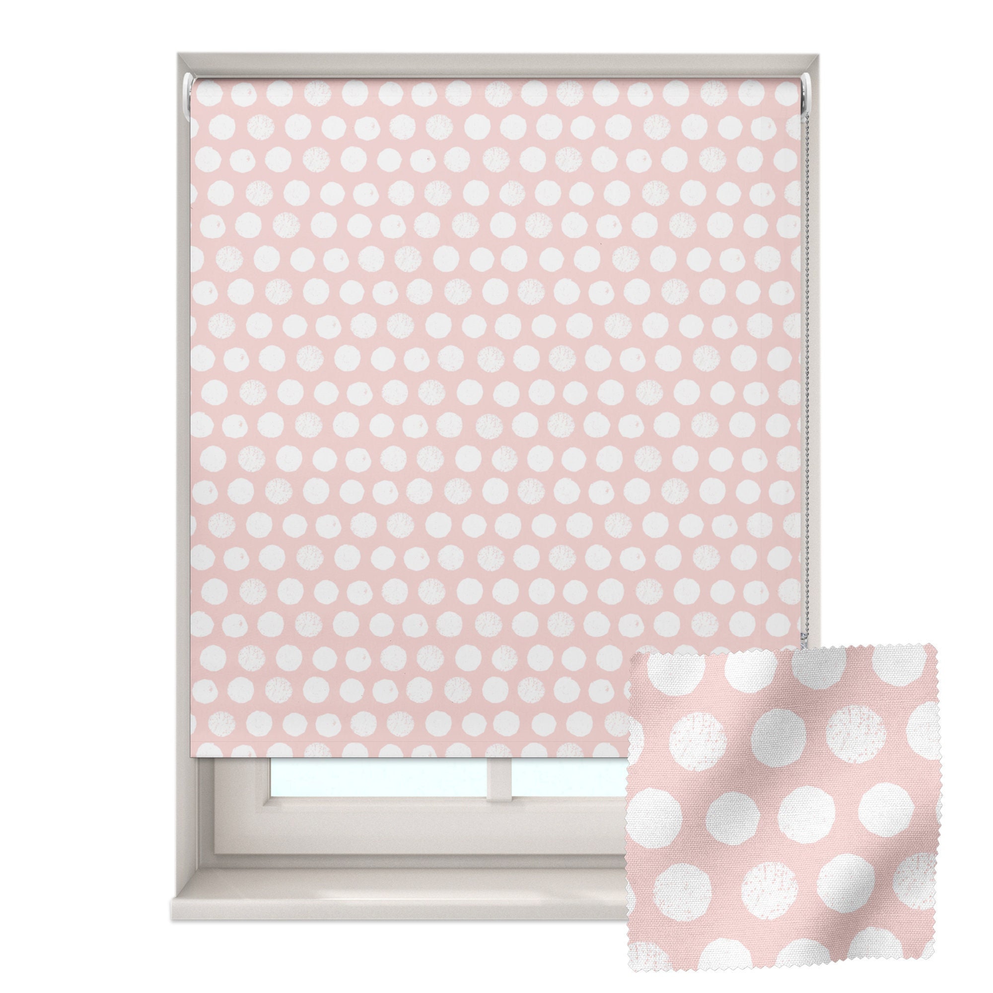Pink Spot Roller Blind, Pink Pattern Roller Blind, Children's Roller ...