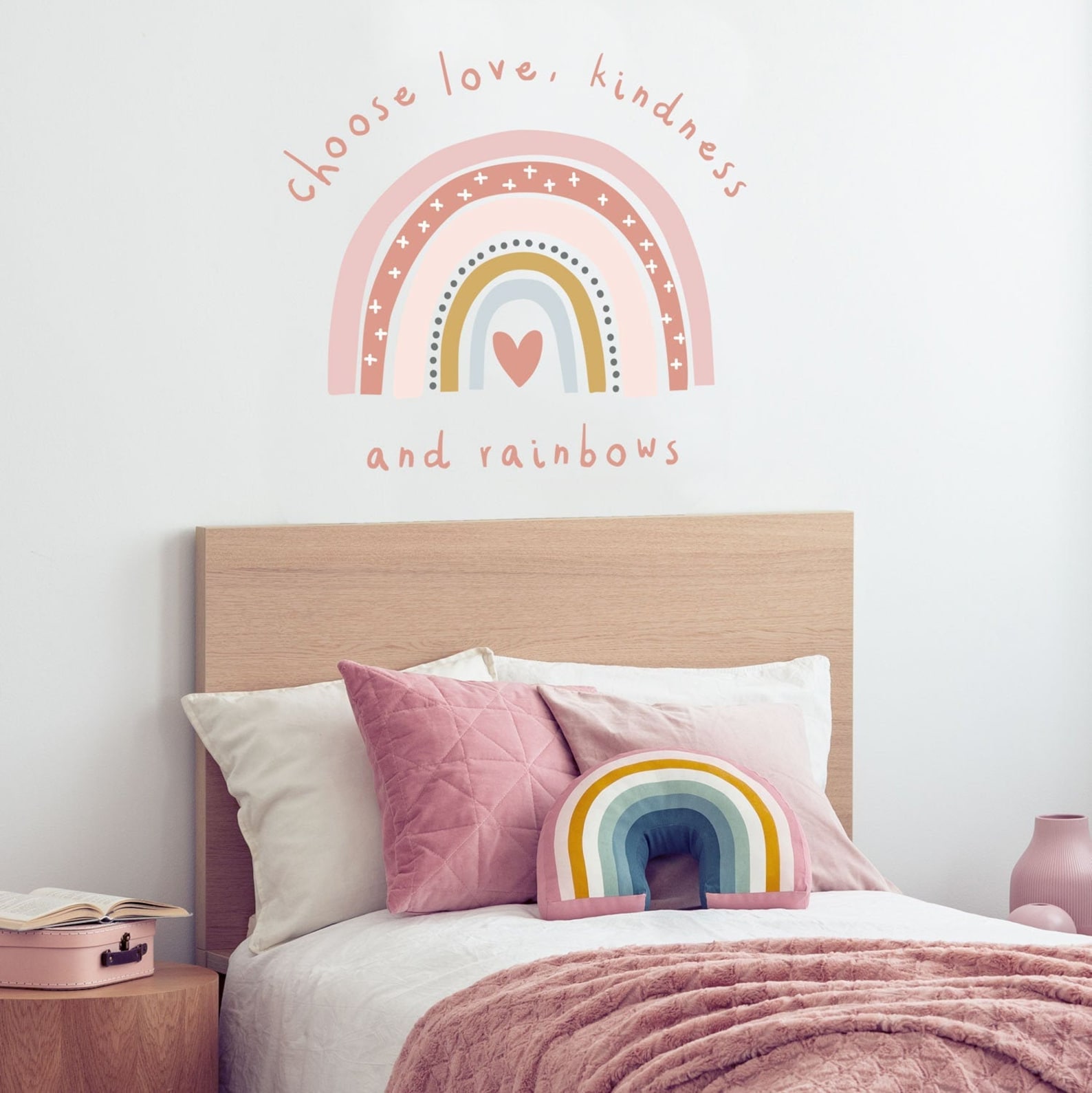 Love, Kindness and Rainbows Quote Wall Sticker, Quote Wall Decal - Etsy