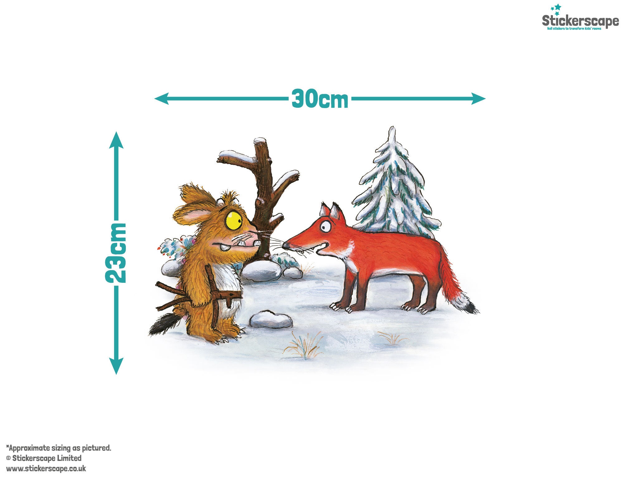 Gruffalo's Child and Fox Window Sticker, Gruffalo's Child Window ...