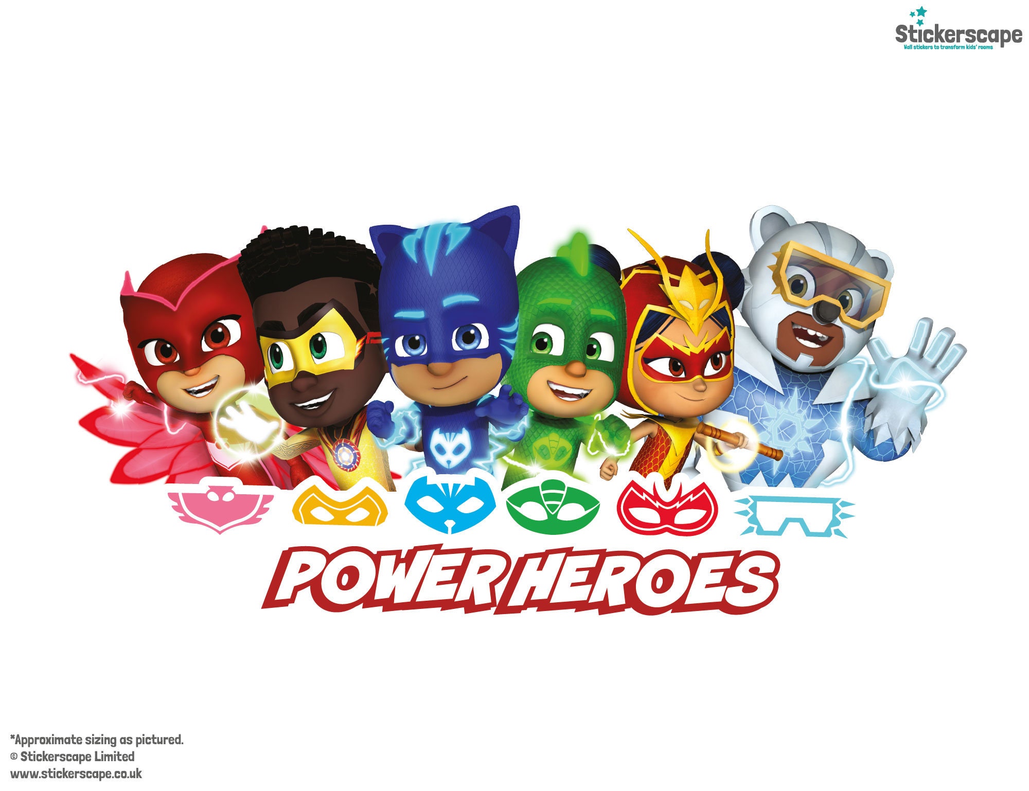 PJ Masks Power Heroes Wall Sticker, PJ Masks Wall Sticker, PJ Masks ...