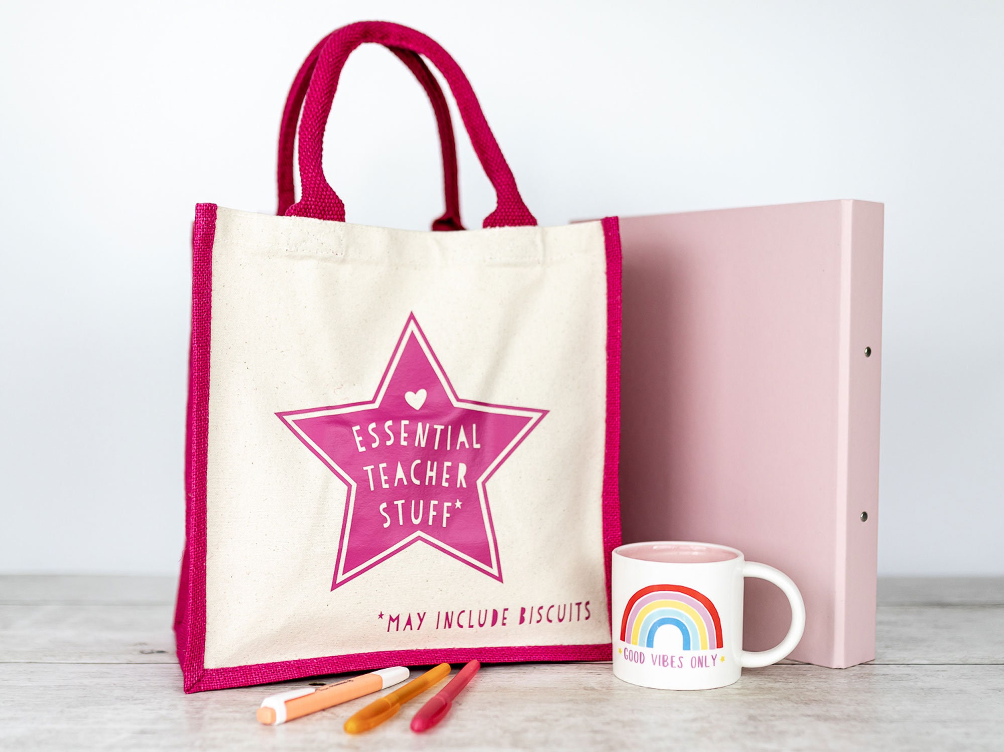 Essential Teacher Stuff Canvas Bag Teacher Gifts Teacher - Etsy UK