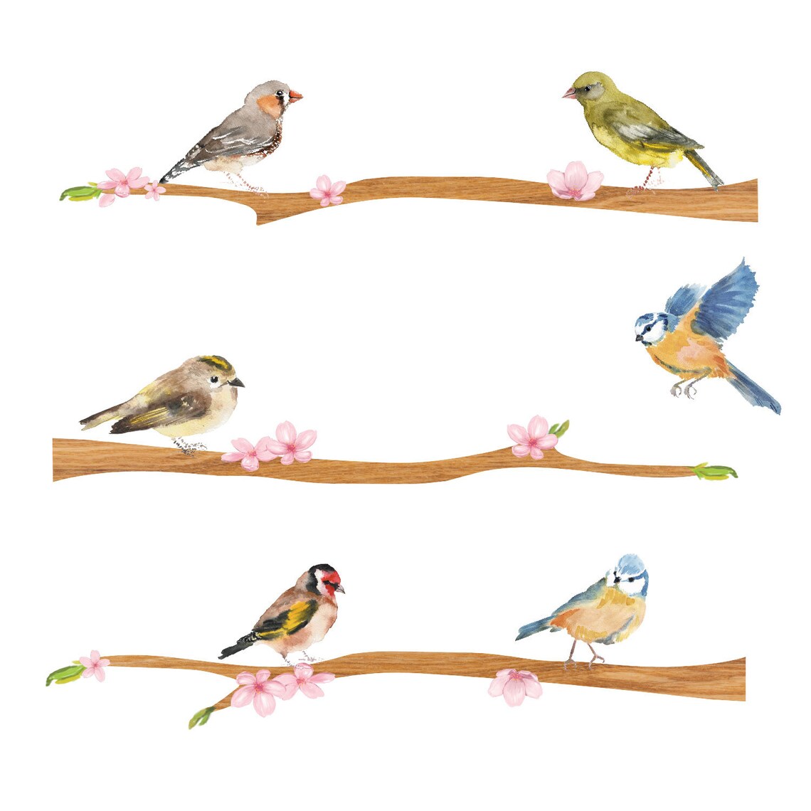 Spring Bird Window Stickers Bird Window Decoration Spring | Etsy