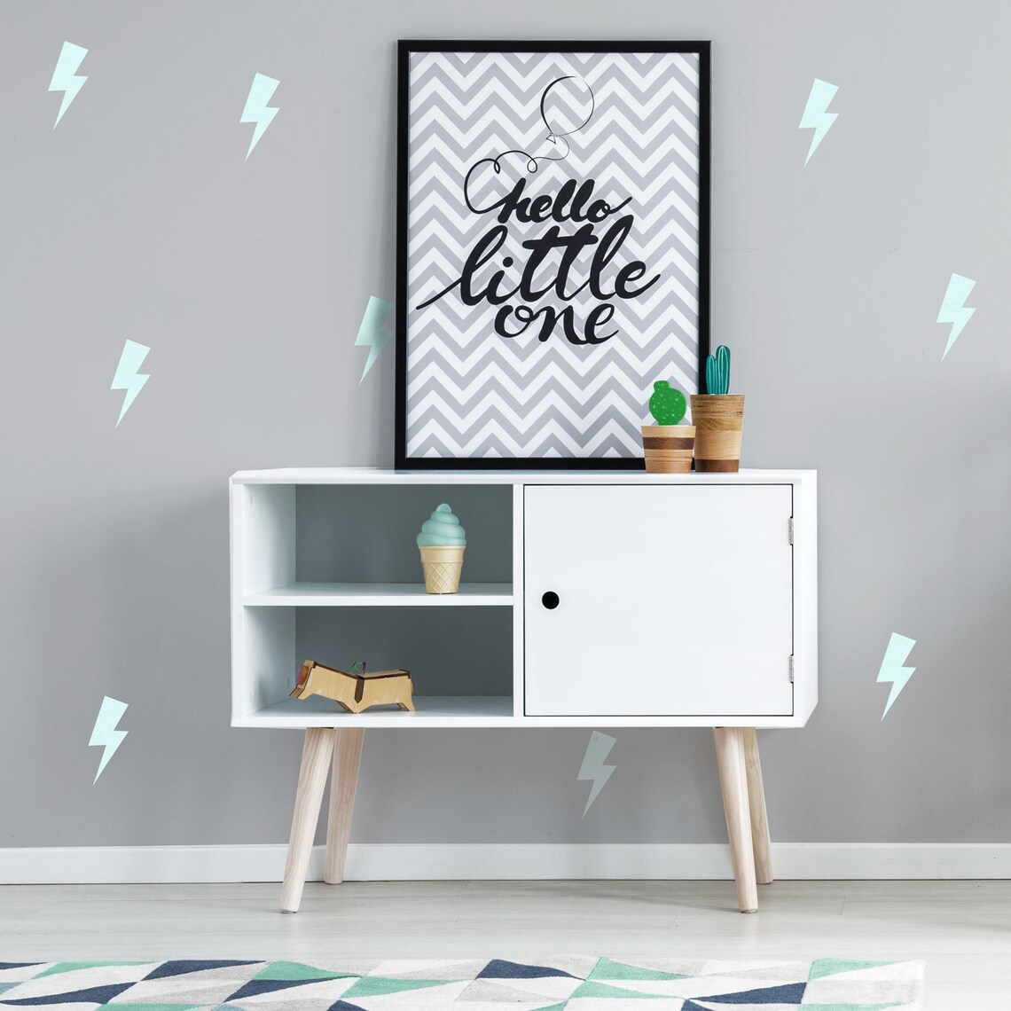 Lightning Bolt Wall Stickers - Lightning Bolt Wall Decal, Lightning ...