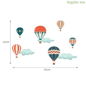 Classic Hot Air Balloon Wall Stickers, Hot Air Balloon Wall Decal - Etsy