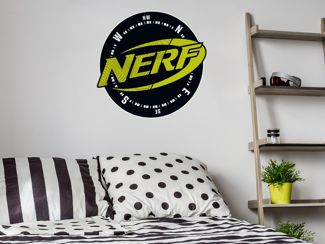 Nerf Compass Wall Sticker, Nerf Wall Sticker, Nerf Wall Decal, Nerf ...