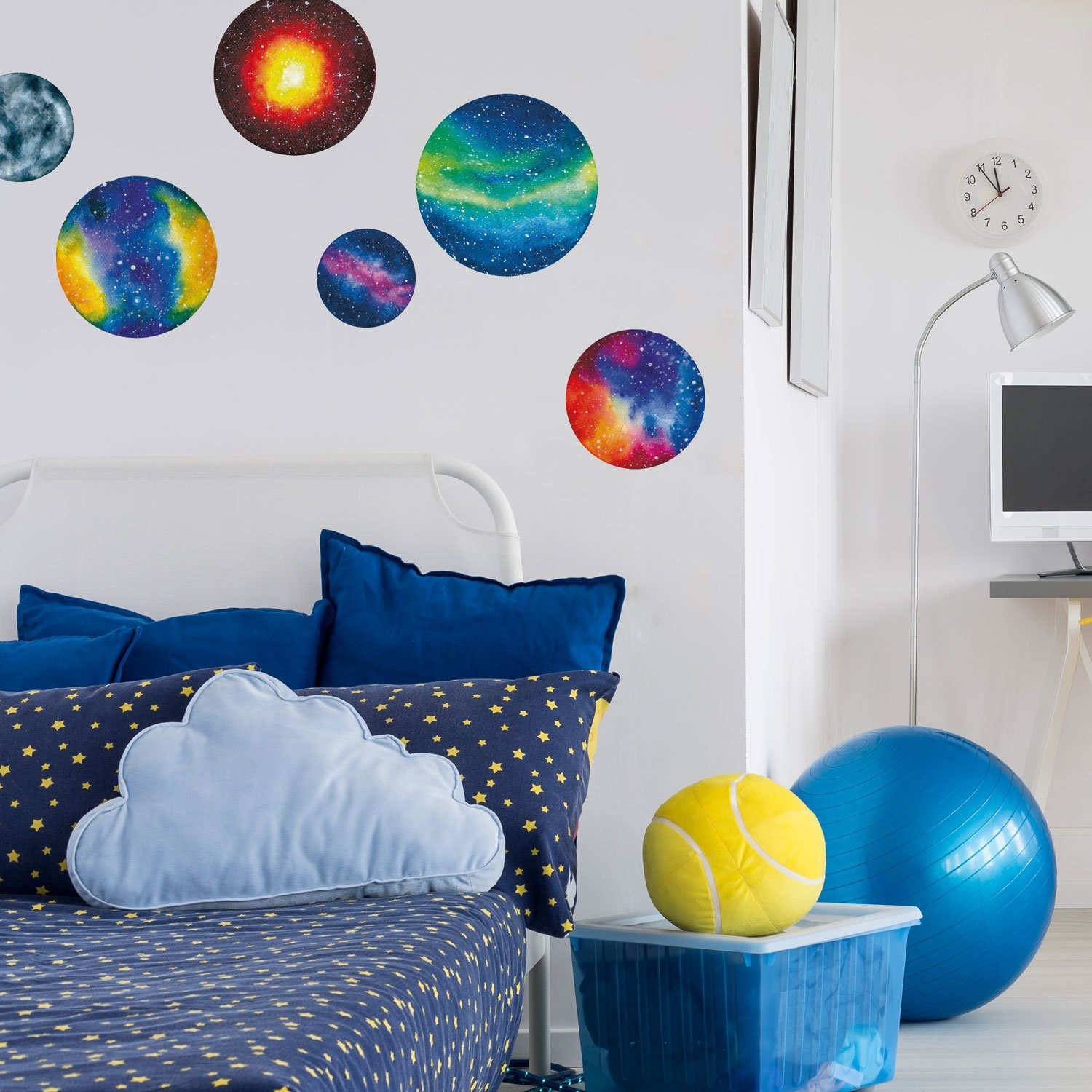 Watercolour Planet Wall Stickers Space Wall Sticker Planet - Etsy UK