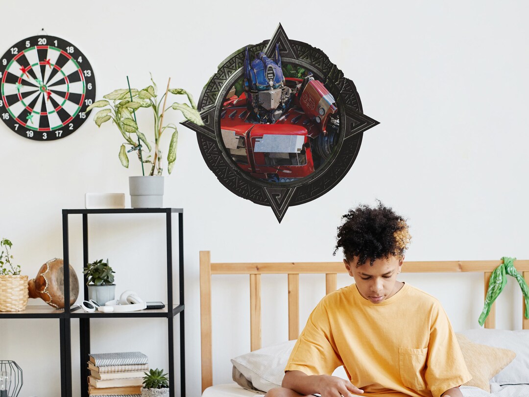 Optimus Prime Rise of the Beasts Wall Sticker, Transformers Wall ...