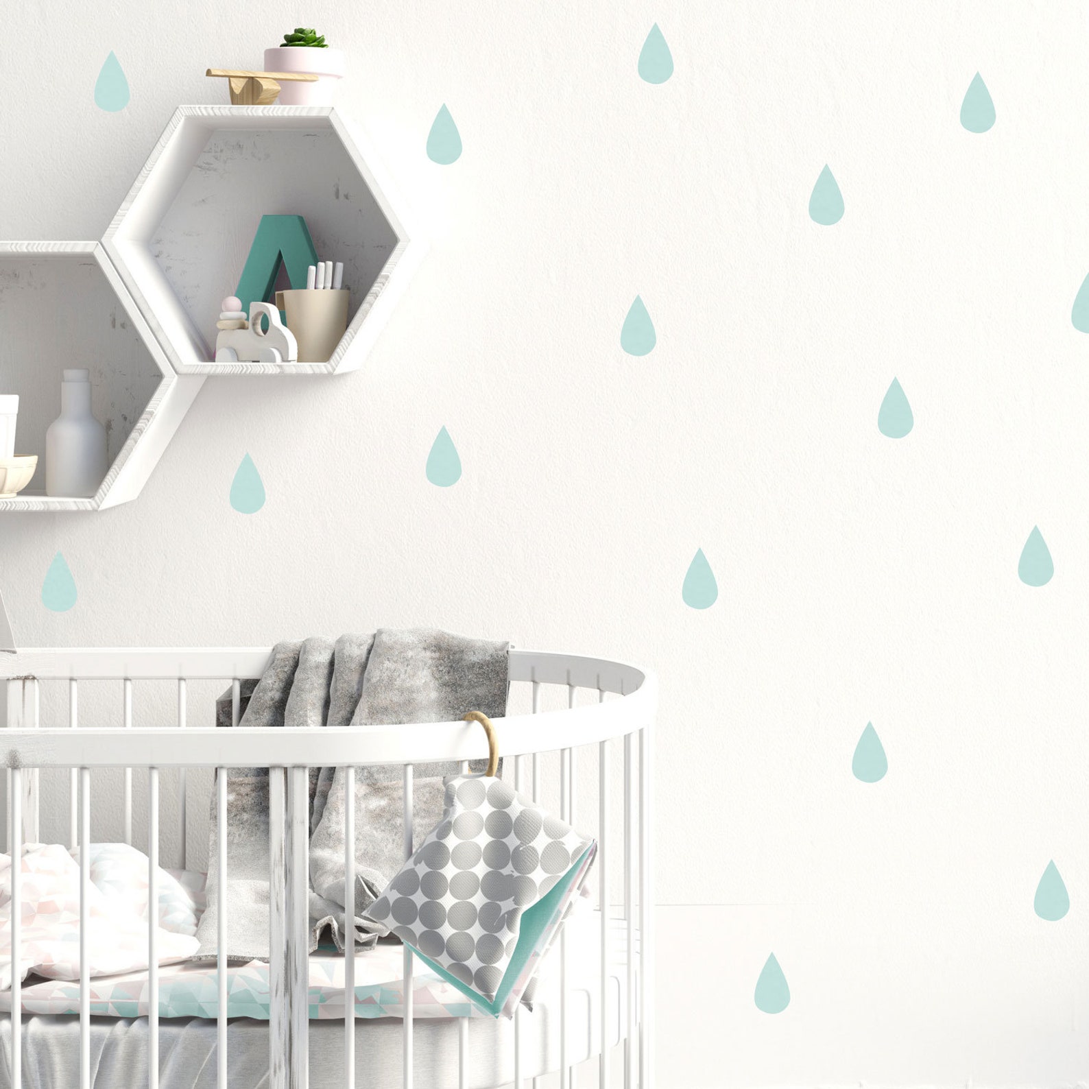 Raindrop Wall Stickers Raindrop Wall Decals | Etsy