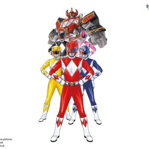 Power Rangers Wall Sticker, Power Rangers Wall Decal, Power Rangers ...