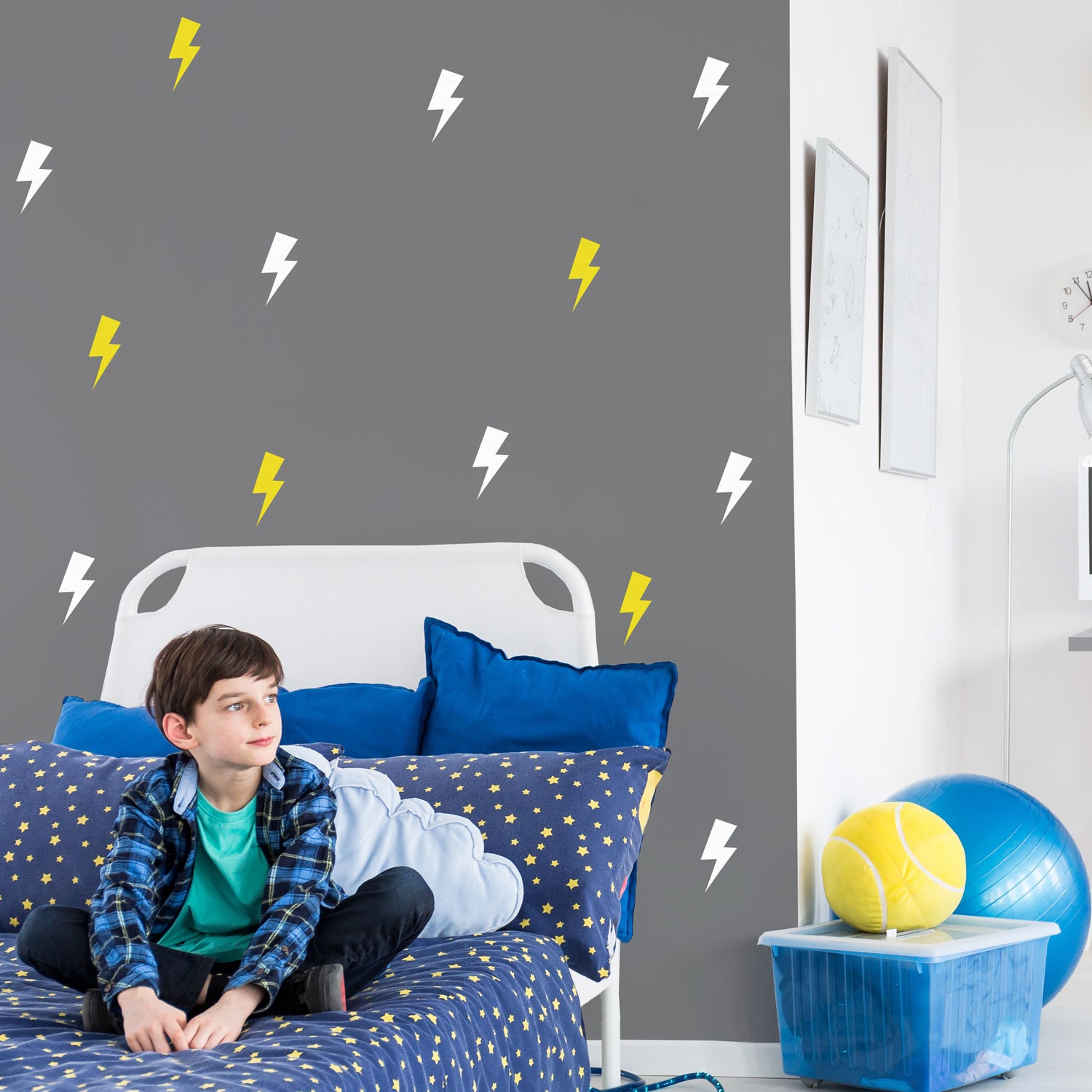 Lightning Bolt Wall Stickers - Lightning Bolt Wall Decal, Lightning ...