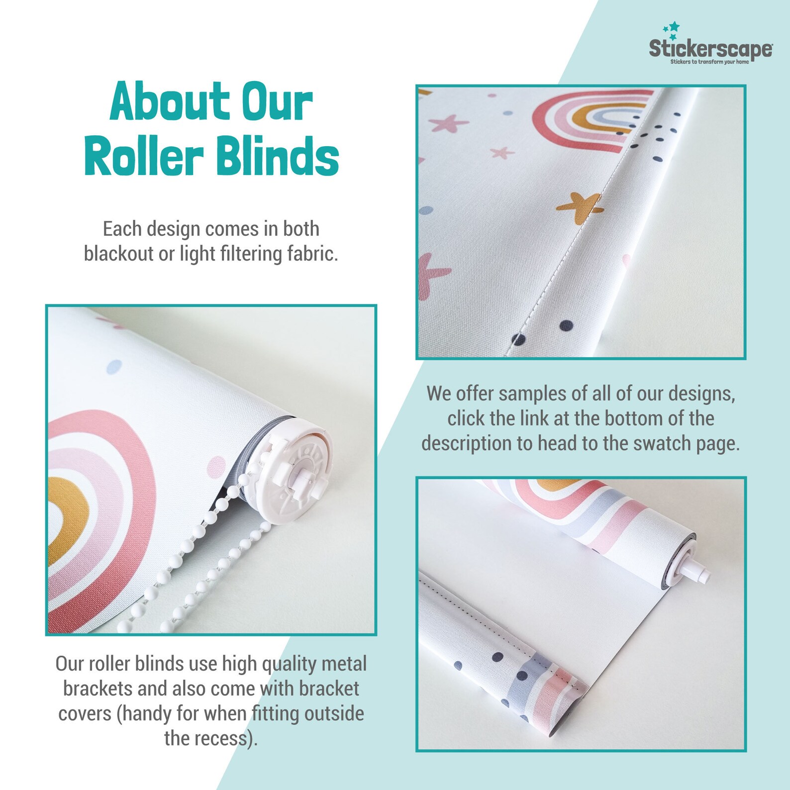 Scandi Space Roller Blind, Children's Roller Blind, Made to Measure ...