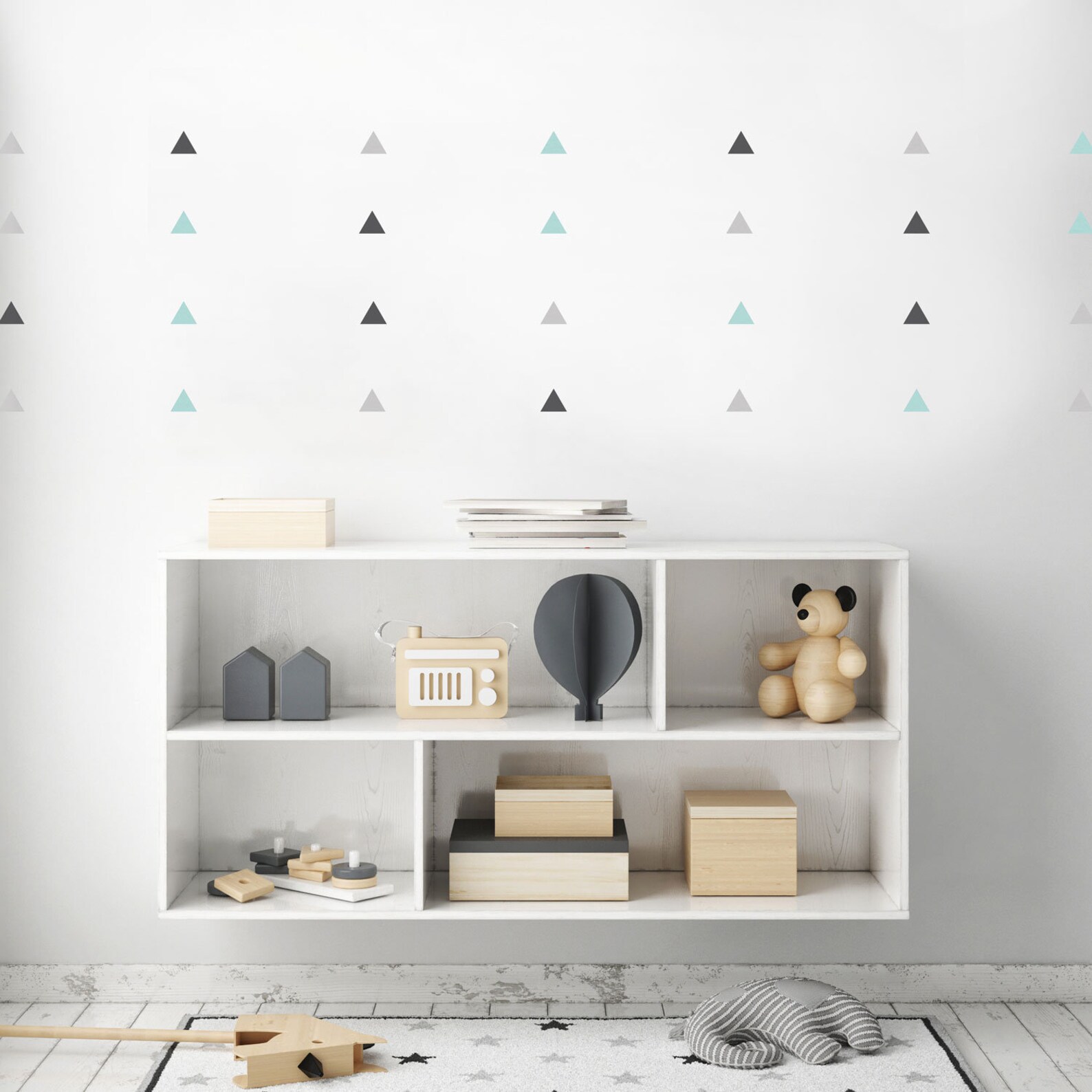 Triangle Wall Stickers - Triangle Wall Decal, Triangle Pattern Wall ...