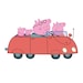Peppa Pig Car Wall Sticker, Peppa Pig Wall Decal - Etsy