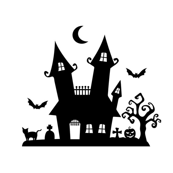 Spooky Haunted House Sticker Stickers Paper & Party Supplies etna.com.pe