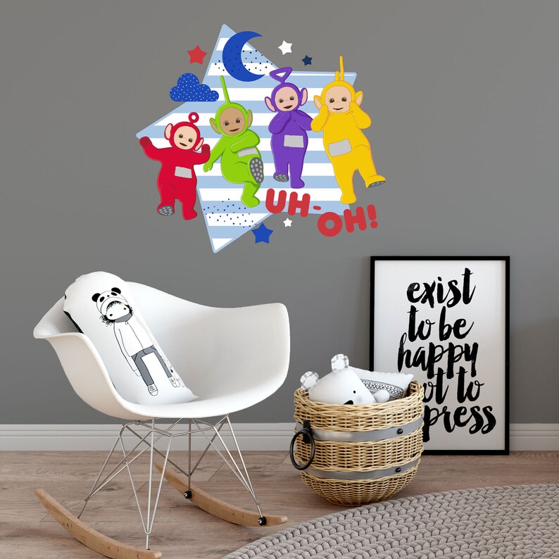 Teletubbies With Star Wall Sticker Teletubbies Wall Decal - Etsy
