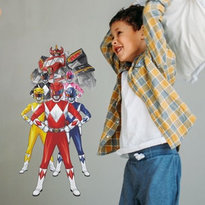 Power Rangers Wall Sticker, Power Rangers Wall Decal, Power Rangers ...