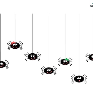 Halloween Spider Window Stickers, Cute Halloween Window Stickers ...