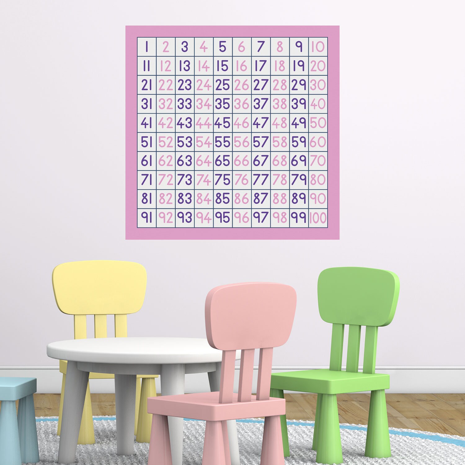 100 Square Wall Sticker, 100 Square Wall Decal - Etsy