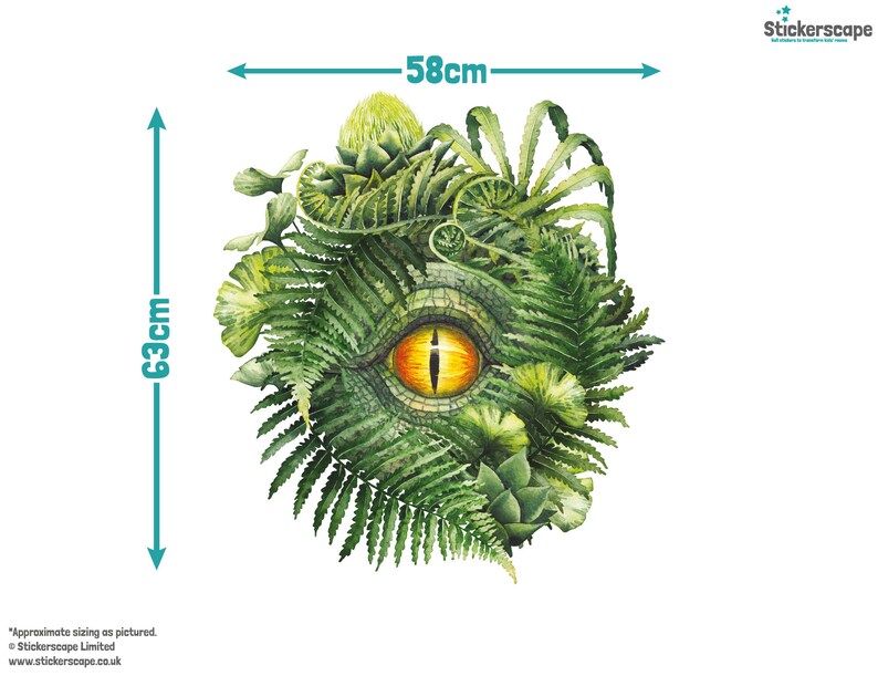 Dinosaur Eye Wall Sticker Dinosaur Wall Decals Dinosaur - Etsy