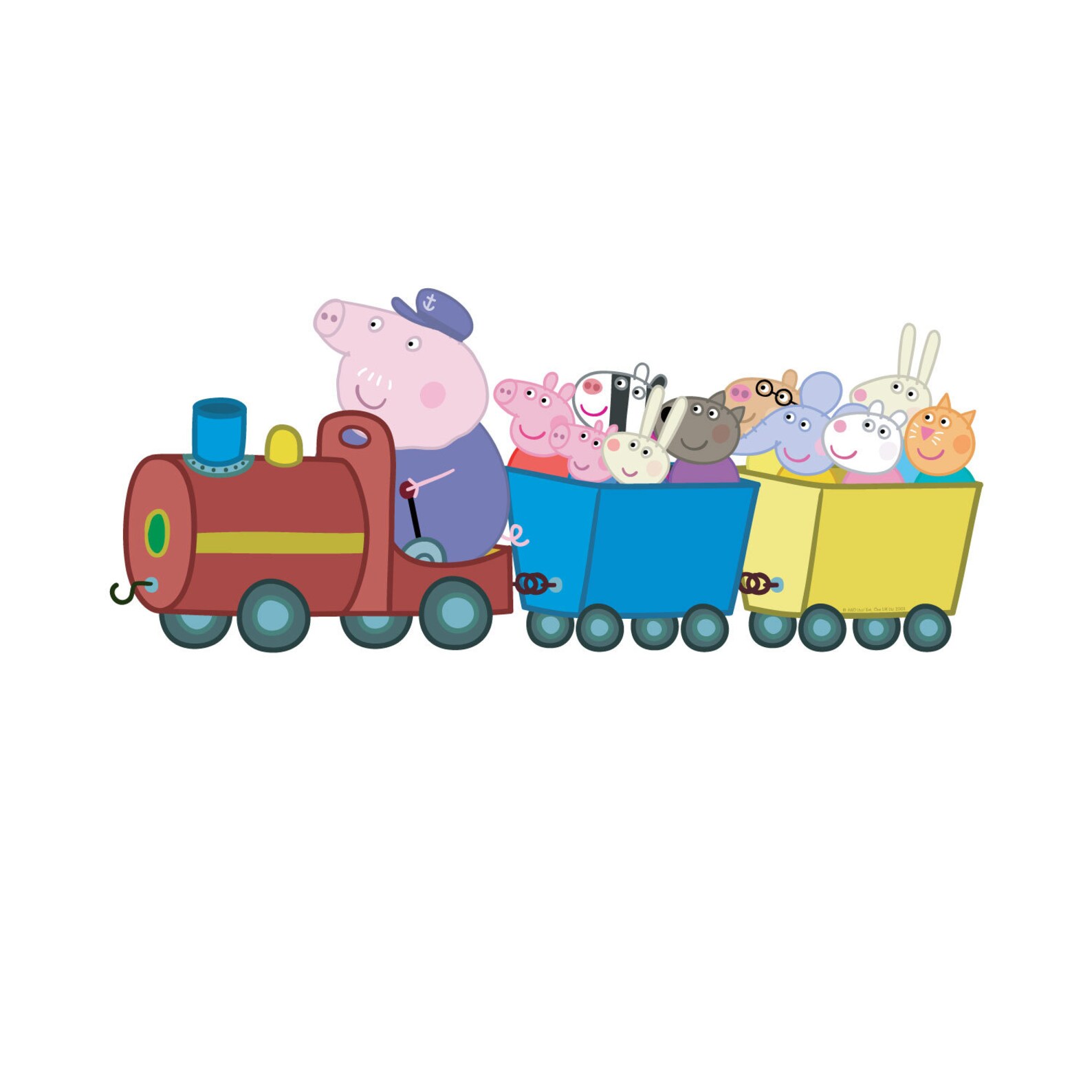 Peppa Pig and Friends Train Wall Sticker Peppa Pig Wall Decal - Etsy