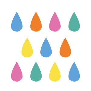 Colourful Raindrop Window Stickers, Raindrop Window Decals - Etsy UK