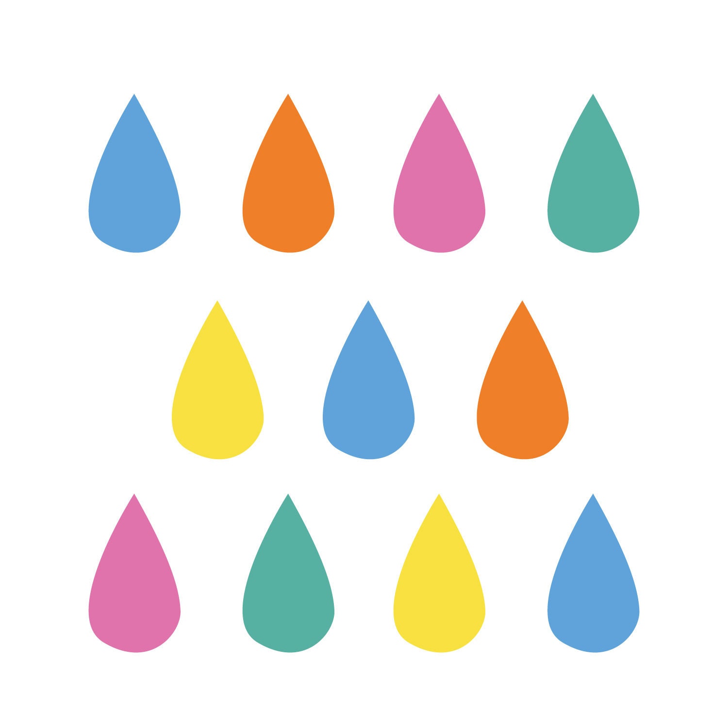 Colourful Raindrop Window Stickers Raindrop Window Decals - Etsy UK