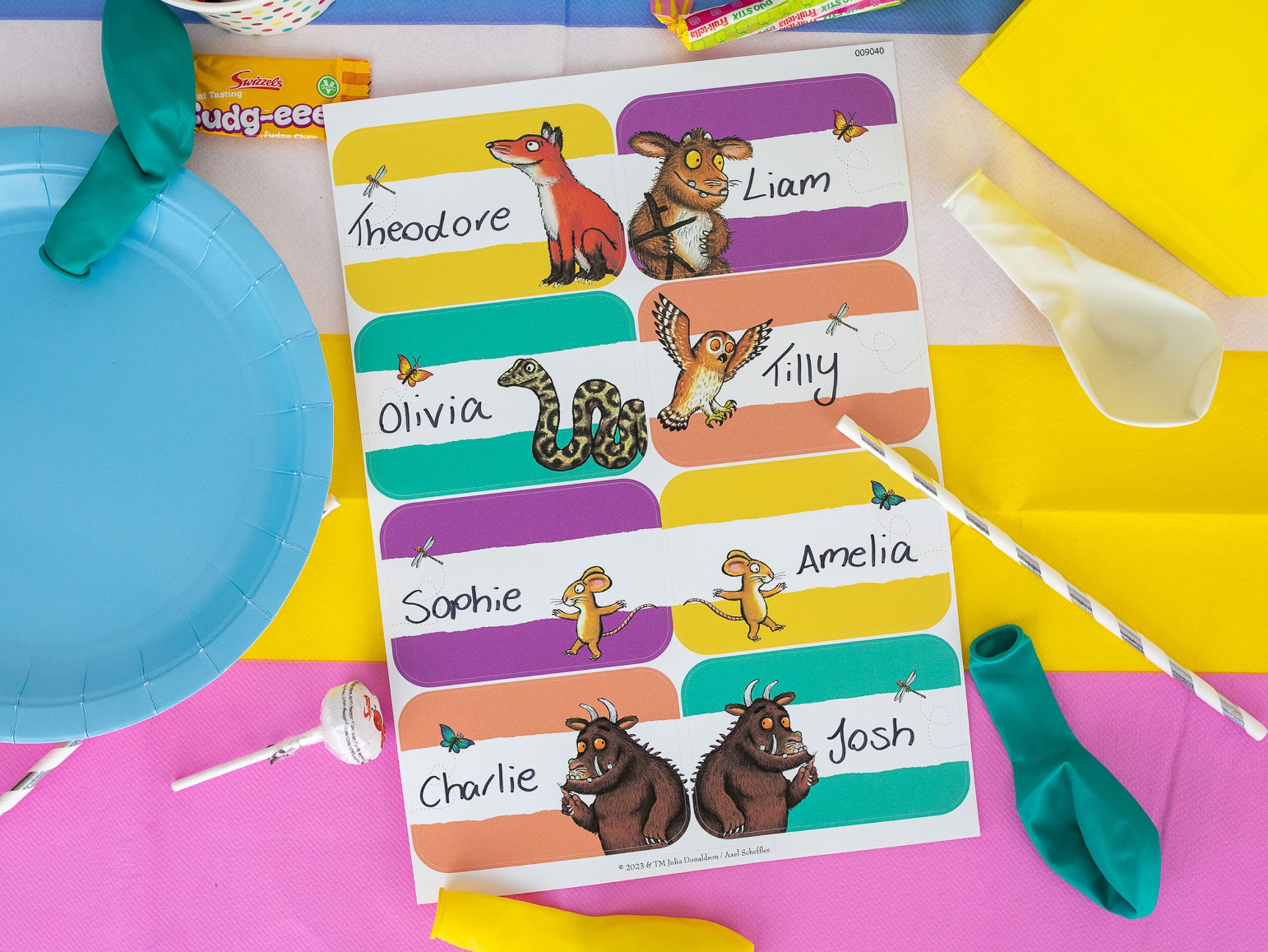 Gruffalo Birthday Party Label Pack, Gruffalo Party Labels, Gruffalo Cup ...
