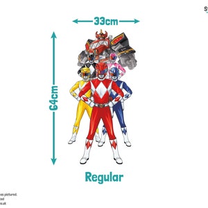 Power Rangers Wall Sticker, Power Rangers Wall Decal, Power Rangers ...