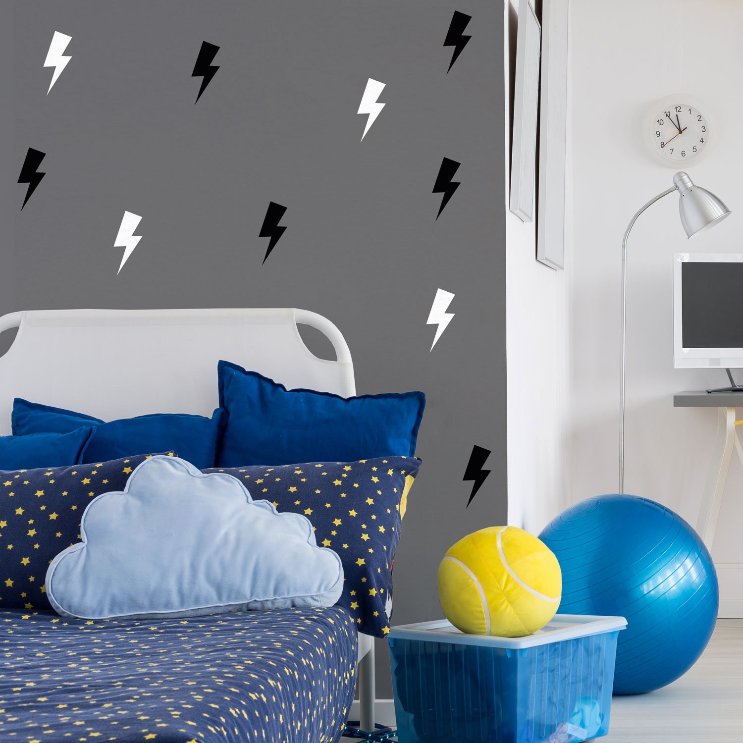 Lightning Bolt Wall Stickers - Lightning Bolt Wall Decal, Lightning ...